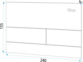 Rea Rea, Ovládací tlačítko k podomítkovým systémům WC T-Steel, měděná matná, REA-E0053