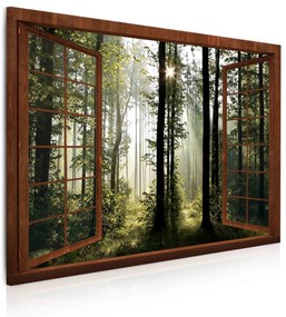 Malvis ® Okno v ranním lese Velikost: 90x60 cm