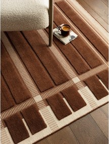 Hnědý/béžový ručně tkaný vlněný koberec 160x230 cm – Asiatic Carpets