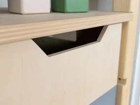 Benlemi Úložný dřevěný box BOKS s širokým výřezem Zvolte barvu: Transparentní vosková lazura matná