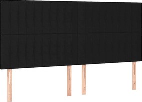 Box spring postel s matrací černá 200x200 cm textil 3136783