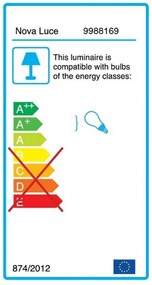 Nova Luce Závěsné svítidlo OBITAR opálové sklo mosazný zlatý kov E27 1x12W