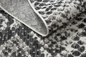 Dywany Łuszczów, Kusový koberec Sion Sisal Snake`s skin 22162 ecru/black – na ven i na doma, 80x150, šedá, chodba / předsíň
