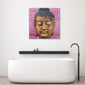 Obraz na plátně Buddha na pozadí Růžové zenové lázně - 60x60 cm