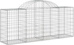 Klenuté gabionové koše 25ks 200x50x80/100 cm pozinkované železo 3146315