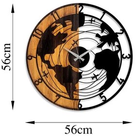 Nástěnné hodiny pr. 56 cm 1xAA dřevo/kov