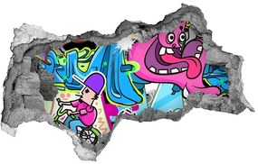 Wallmuralia Foto fotografie díra na zeď Graffiti 95x73 cm