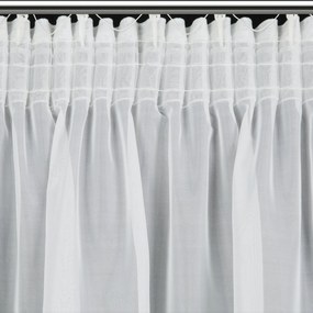 ZÁCLONA NA PÁSCE LUCY 400X150 CM BÍLÁ