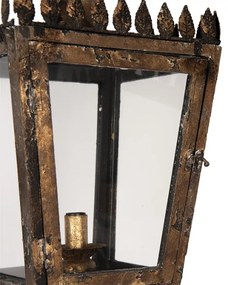 Černá stojací lampa ve tvaru plynové lucerny – 44x40x172 cm