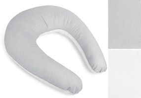 Bellatex Povlak na kojicí polštář na zip po obvodu 180 cm Kostička šedá, bílá
