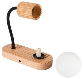 Brilagi - Nástěnná lampa MODERN WOOD 1xG9/5W/230V + 1xGU10/8W kaučukovník
