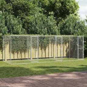 Klec pro psa Stříbrná 600 x 200 x 200 cm Pozinkovaná ocel 3368307