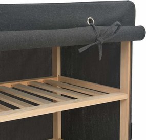 Šatní skříň šedá 200 x 40 x 170 cm textil 248201