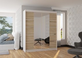 ADRK Furniture Posuvná skříň s zrcadlem TRAVES 180 ADRK-SW-TRA-WS-180