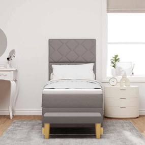 Postel s boxspringem s čelo Taupe 200 x 80 cm textil 3344335