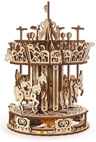 Ugears 3D dřevěné mechanické puzzle Kolotoč