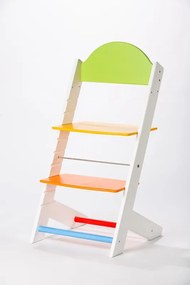 Lucas Wood Style rostoucí židle MIXLE -  bílá/barevný mix rostoucí židle MIXLE: Autíčko