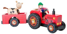 small foot Dřevěný farmářský tahací traktor