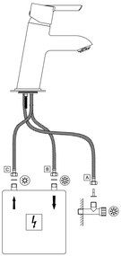 Deante Trojcestná umyvadlová baterie pro nízkotlaké ohřívače - BEZ 020H