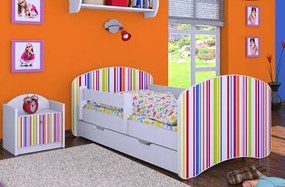 Dětská postel Happy Babies - barevné pásky
