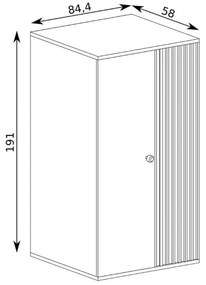 Obývací stěna se skříní CALI | 3 díly + ČERNÉ NOHY | 333,5 cm | sestava F | artisan
