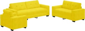 Set pohovek 3 ks Žlutá samet 3324645