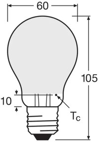 LED žárovka E27 OSRAM CLA 3,4W (40W) teplá bílá (2700K) stmívatelná