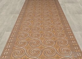 Breno Koupelnová pěnová předložka SOFTY-TEX 79830.8 spirály, šíře 65 cm, Hnědá/Vícebarevné