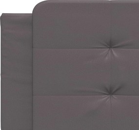 Postel s matrací Zadar šedá 200 x 200 cm umělá kůže 3208890