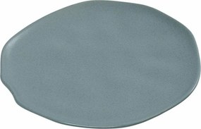 Mělký kameninový talíř Mare Teal 27 cm modrý