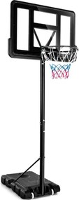 Costway Basketbalový stojan 130–305 cm se sítí a 2 koly, výškově nastavitelná