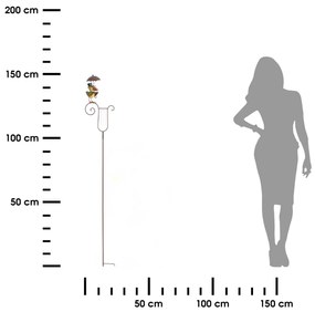 Srážkoměr Jasper, 150 cm, kov/sklo, vícebarevný