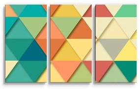 Sablio Obraz - 3-dílný Trojúhelníky - 120x80 cm