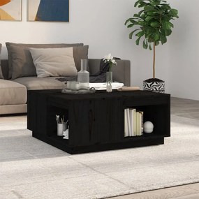 vidaXL Konferenční stolek 80x81x36,5 cm masivní borové dřevo [814528] Barva: Černá