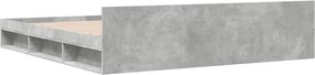 Rám postele se zásuvkami betonově šedý 200 x 200 cm kompozit 3280723