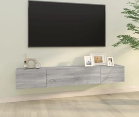 vidaXL Nástěnné TV skříňky 2 ks 100x30x30 cm kompozitní dřevo [820468] Barva: šedá sonoma