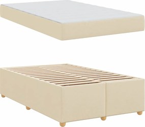 Rám postele s matrací Krémová 120 x 200 cm textil 3399354