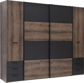XXXLutz ŠATNÍ SKŘÍŇ, černá, barvy dubu, 270,3/223/61,2 cm Carryhome - Šatní skříně - 000687019001