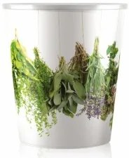 Nohelgarden Obal na květník HERBS BYLINKY ZAVĚŠENÉ plastový d12x14cm