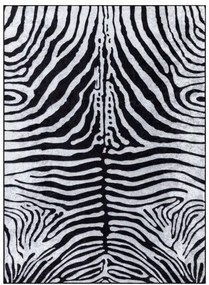 Kusový koberec Miro 51331.803 Zebra black / white 80x150 cm