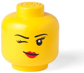 Žlutý úložný box ve tvaru hlavy LEGO® Winky, ⌀ 24,2 cm