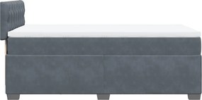 Box spring postel s matrací tmavě šedá 90x190 cm samet 3288493