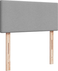 Box spring postel s matrací světle šedá 80 x 200 cm textil 3286888