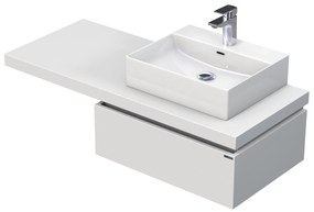 Intedoor Desk New skříňka s umyvadlem na desku DE 54 120 P STORM 1Z Barva: A0016 Bílá Lesk