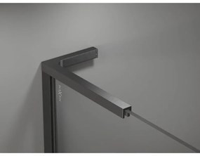 Mexen, Mexen Kioto-X L sprchová stěna 120 x 200 cm, průhledná 10 mm, pistolově šedá kartáčovaná - 800-120-107-66-00-X