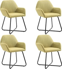 vidaXL Jídelní židle 4 ks textil [277100] Barva: Žlutá