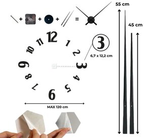 Moderní nástěnné hodiny s unikátním rozmístěním číslic I SENTOP 12S035 12S024