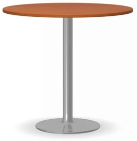 Konferenční stolek FILIP II, průměr 800 mm, chromovaná podnož, deska třešeň