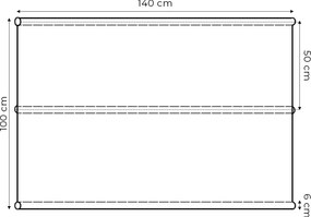 Sedák na zahradní houpačku BUSTIA 140x100 cm šedý
