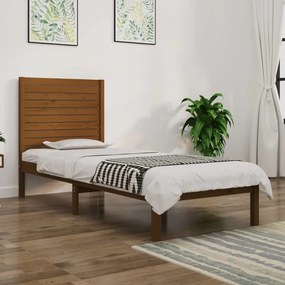 vidaXL Rám postele masivní dřevo 90 x 190 cm Single [3104574] Barva: Černá